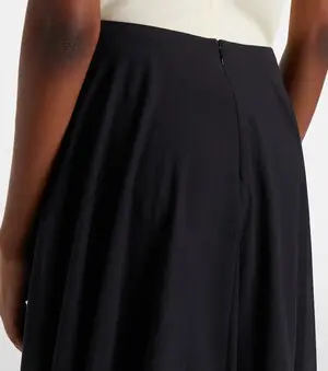 TOTEME Draped Midi Skirt - Black