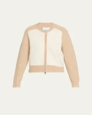 3.1 Phillip Lim Wool-blend Zip Cardigan - Ivory-beige