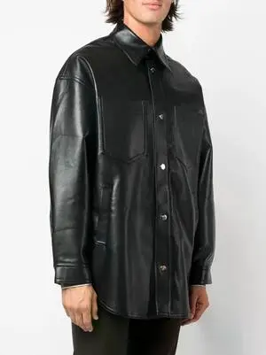 Nanushka Martin Leather Overshirt