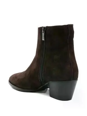 EVALUNA 50mm Suede Ankle Boots With Zip Fastening