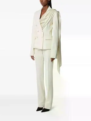 Nina Ricci Draped-scarf Double-breasted Blazer