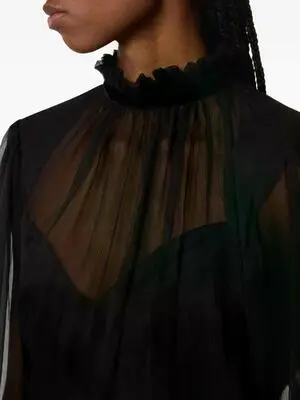 Nina Ricci High-neck Ruffled Top