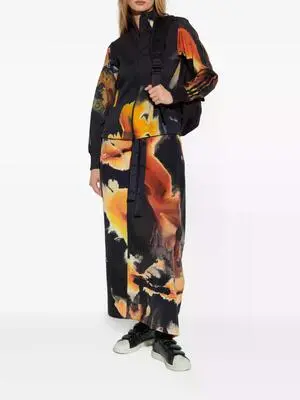 Y3 Abstract Print Long Skirt