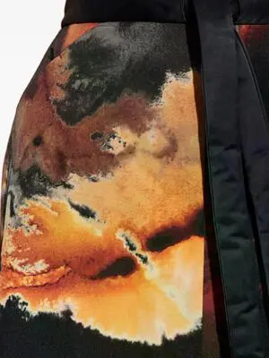 Y3 Abstract Print Long Skirt