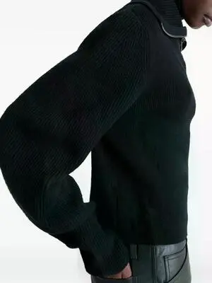 LEMAIRE Ribbed-knit Half-zip Sweater