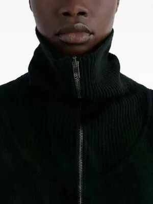 LEMAIRE Ribbed-knit Half-zip Sweater