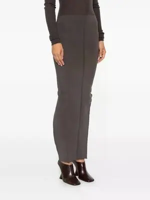 Rick Owens Centre-seam Knit Midi Skirt - Grey