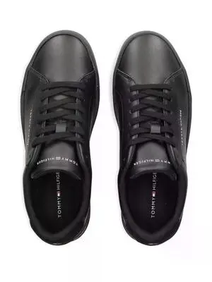 Tommy Hilfiger Leather Sneakers - Black