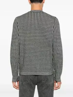 Emporio Armani Geometric-pattern Wool Sweater