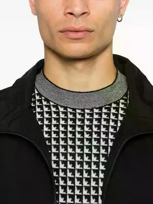 Emporio Armani Geometric-pattern Wool Sweater