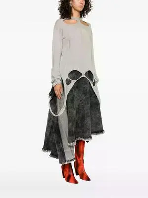 Rick Owens Slashed Back-detail Sweater - Grey