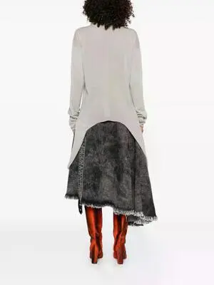 Rick Owens Slashed Back-detail Sweater - Grey