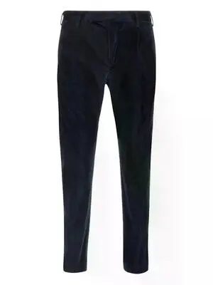 PT TORINO Pleat-front Corduroy Trousers - Blue