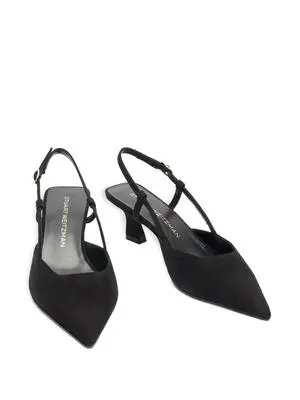 STUART WEITZMAN 50mm Vinnie Slingback Pointed-toe Pumps - Black