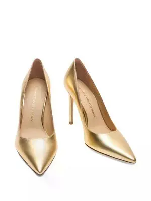 STUART WEITZMAN 100mm Leather Pointed-toe Pumps - Metallic