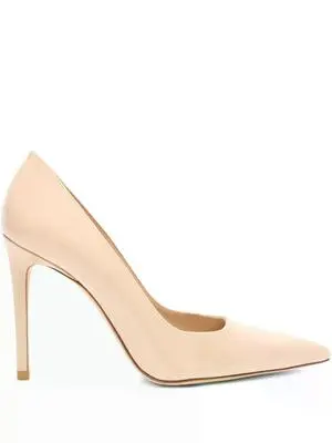 STUART WEITZMAN 100mm Power Pointed-toe Patent Pumps - Neutrals