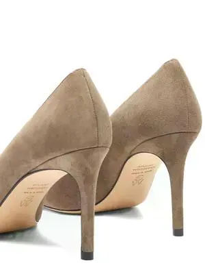 STUART WEITZMAN 85mm Power Suede Pointed-toe Pumps