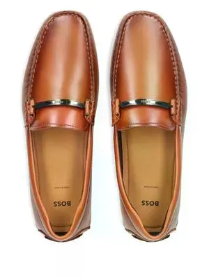 BOSS Nappa Leather Driver Shoes With Branded Hardware
