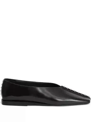 JIL SANDER Studded Pointed-toe Flats
