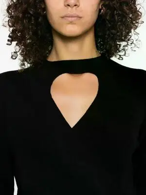 TWINSET Keyhole Neckline Sweater - Black