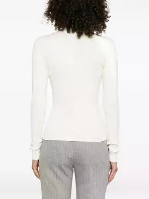 TWINSET Ribbed Mock-neck Top