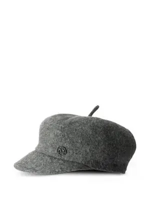 MAISON MICHEL Logo-plaque Hat - Grey