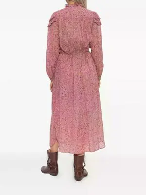MARANT ETOILE Floral-print Midi Dress - Pink