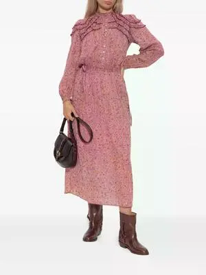 MARANT ETOILE Floral-print Midi Dress - Pink