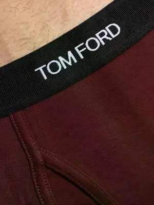 TOM FORD Logo-waistband Boxers - Red