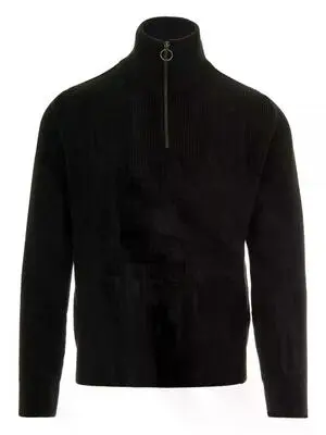 Paul & Shark Ribbed-knit Half-zip Sweater