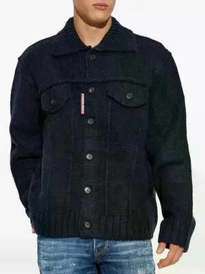 Dsquared2 Ribbed Knit Button-front Cardigan