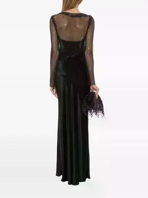 Alberta Ferretti Mesh-overlay Dress