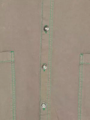Henrik Vibskov Double-pocket Contrast-stitching Shirt