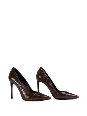 LE SILLA 100mm Eva Crocodile-effect Pointed-toe Pumps