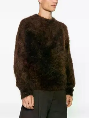 MUGLER Fluffy Crew-neck Sweater