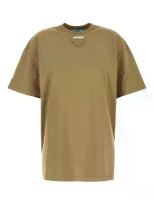 Prada Triangle-plaque Cotton T-shirt