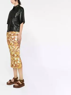 Nanushka Faux Leather Short Sleeve Shirt
