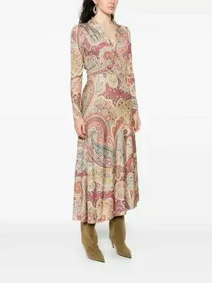 Etro Paisley Midi Dress - Neutrals