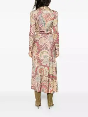 Etro Paisley Midi Dress - Neutrals