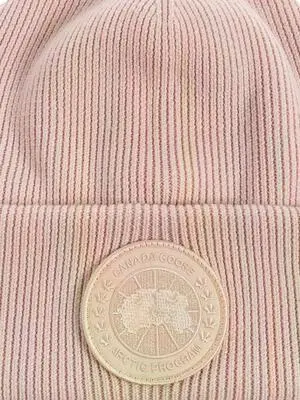 Canada Goose Logo-appliqué Ribbed Beanie