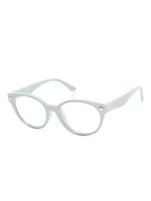 Versace Medusa-embellished Oval-frame Glasses