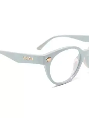 Versace Medusa-embellished Oval-frame Glasses