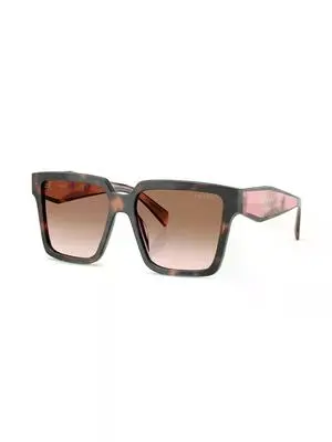 Prada Tortoiseshell-effect Square Sunglasses - Brown