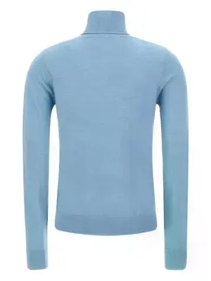 Iceberg Logo-embroidered Turtleneck Sweater - Blue