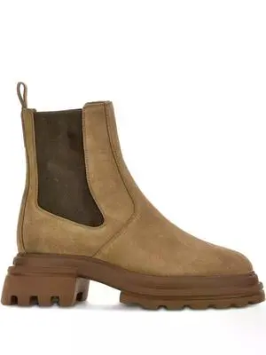 Hogan Contrast Stitching Boots For Women