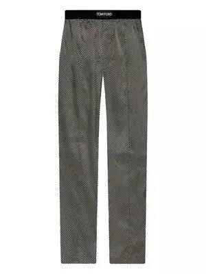 TOM FORD Polka-dot Pajama Trousers - Black