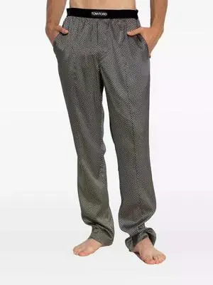 TOM FORD Polka-dot Pajama Trousers - Black