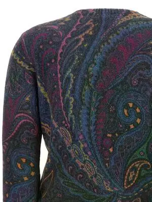 Etro Paisley-print Buttoned Cardigan - Blue