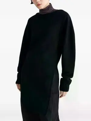 LEMAIRE Side-slit Sweater - Black