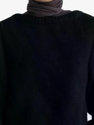 LEMAIRE Side-slit Sweater - Black